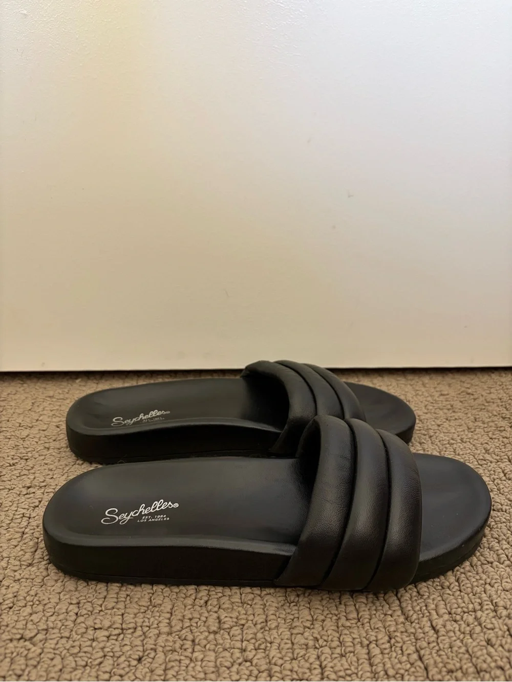 Seychelles | Shoes | Seychelles Low Key Puffed Upper Slide Sandals In ...